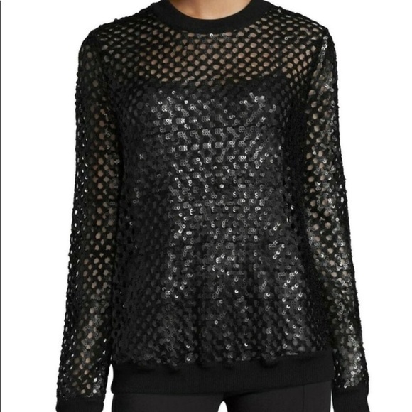 Tory Burch | Sweaters | Tory Burch Nwt Lansing Open Knit Sequin Mesh Sweater | Poshmark